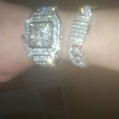 Full Diamond Icy Watch Bling Bling Iced Out Watch Hip Hop - Etsy