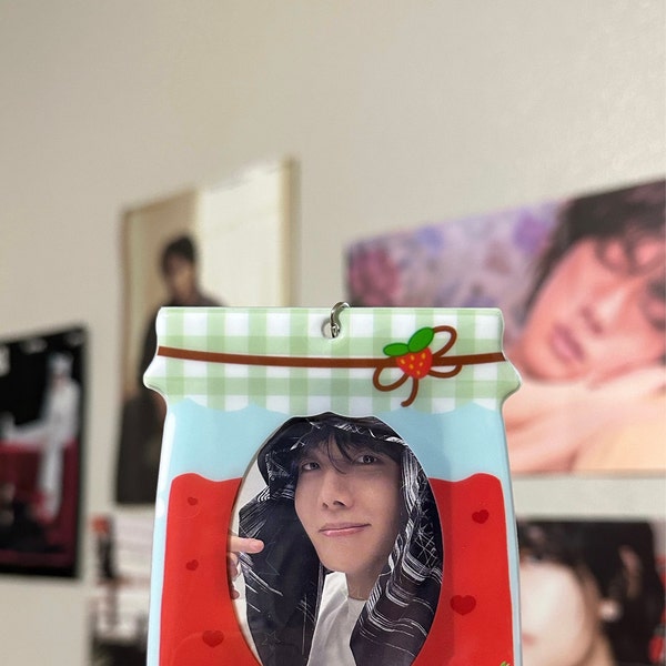 Kawaii Strawberry Jam Photocard Holder - Etsy