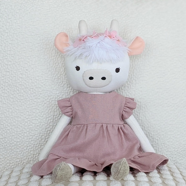 Highland Cow Sewing Pattern PDF - Make a Highland Cow Doll / Stuffed ...