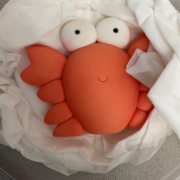 Fondant Sea Creature Cake Toppers. Clam Shells, Seaweed, Crab. Birthday ...