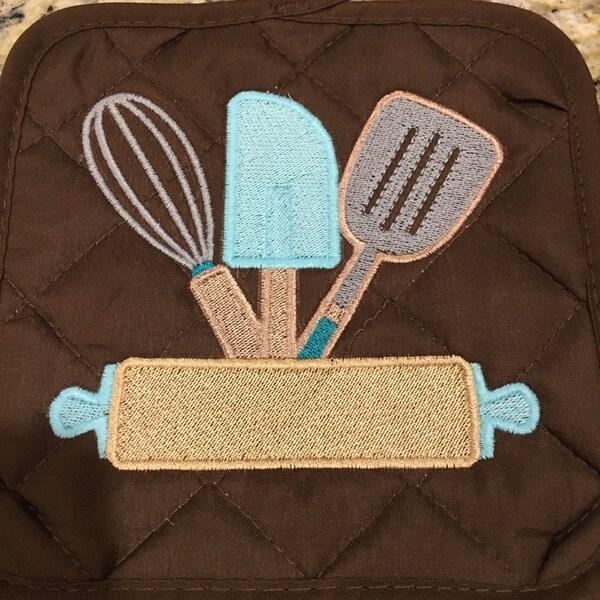 Utensils Machine Embroidery Design Kitchen Embroidery Designs Filled ...