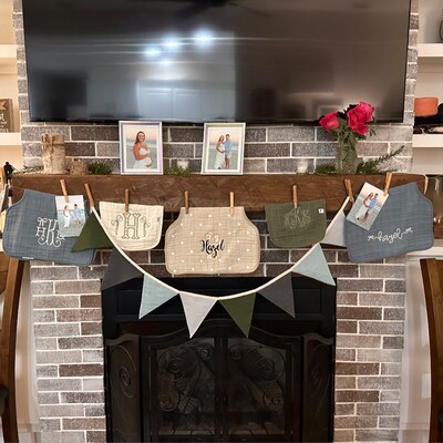 Scallop Felt Banner With Custom Lettering Personalized Decor - Etsy