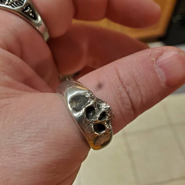 CLASSIC Ring, Skull Ring, Handmade Ring, Satanic Ring, Biker Ring, Rat ...