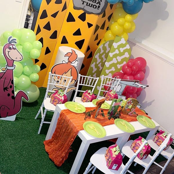 Flintstones Cutout Cardboard Backdrop | Birthday Sign Yard | Event and ...