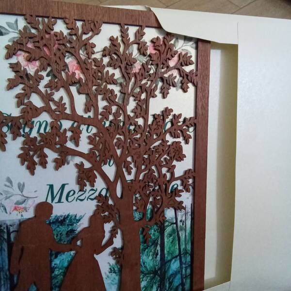 Sliding Bride Wedding Invitation, Moden Luxury Personalized Caricature ...