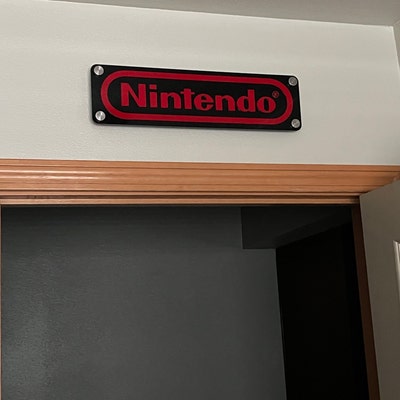 Nintendo Logo Wall Plaque Sign, Decor, Super Mario, Zelda, Metroid ...