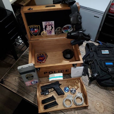 Police Thin Blue Line Keepsake Box - Etsy