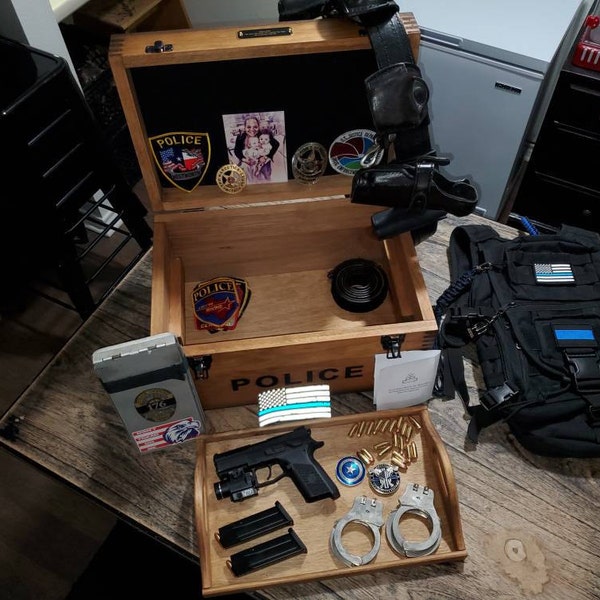 Police Thin Blue Line Keepsake Box - Etsy