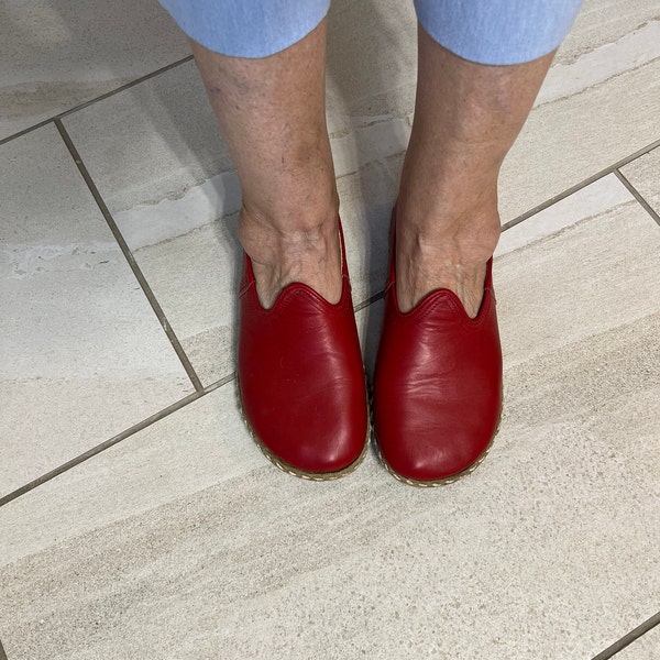 Women's Barefoot Comfort Shoes, Authentic House Shoes, Wide Toe Box Red ...