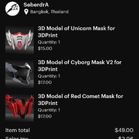 3D Model of Cyborg Mask V2 for 3dprint - Etsy Canada