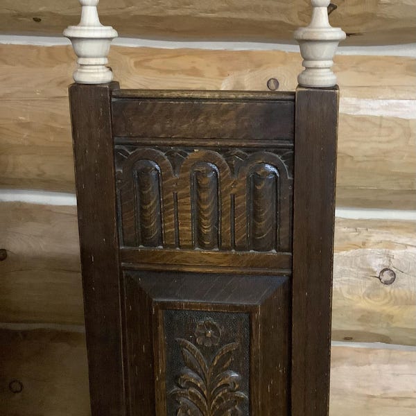 QTY 1- 8" Wood Finials, Bedpost Finial, Chair Finial, Jar Tops, Curtain ...