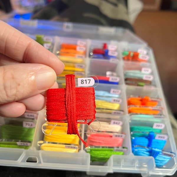 DMC Thread Labels - NUMBERS ONLY - Organize Your Bobbins With Large ...