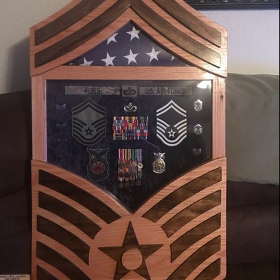 Heritage Air Force Retirement Shadow Box, Wall Hanging, Wood, Office ...
