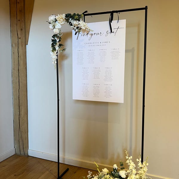 A1, A2 or A3 Minimalist Seating Plan Wedding Welcome Sign - Table Plan ...