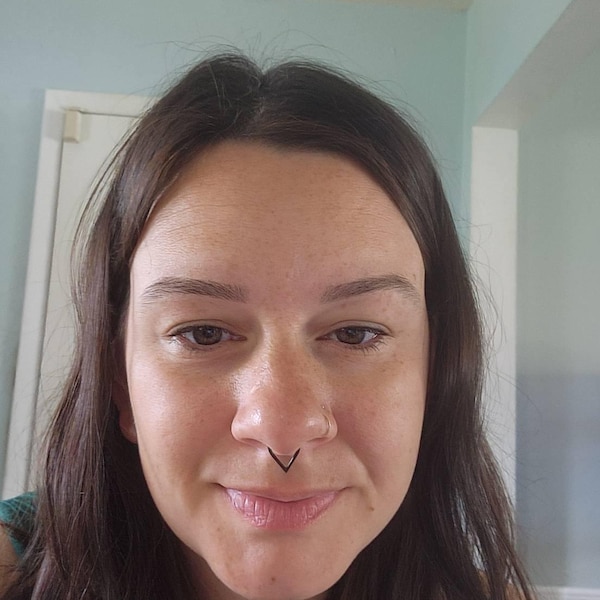 Titanium Teardrop Septum Ring, Nose Ring, Hinged Clicker Hoop, Nose ...