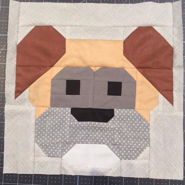 Boxer Dog Puppy Quilt Block PDF Pattern -includes Instructions for 6 ...