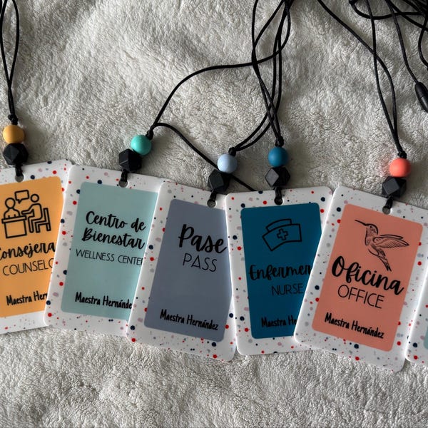 Teacher Hall Passes-classroom-office Pass-nurse Pass - Etsy