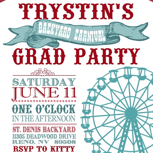 County Fair Birthday Invitation, County Fair Party Invitations ...