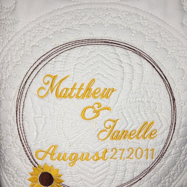 Quick Stitch Circle Monogram Machine Embroidery Design File 2in, 3in ...