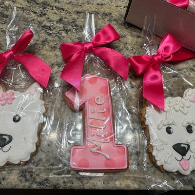 Number Custom Anniversary Cookies Set of 6 Crunchy Shortbread Cookies ...