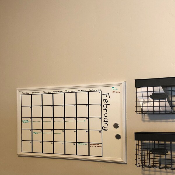 Grid Wall Decal - 0238- Calendar Sticker Grid - Planner Decal Grid - Etsy