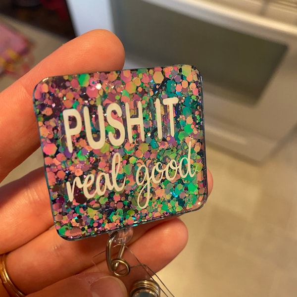 Push It Real Good Labor and Delivery Retractable Badge Reel - Etsy