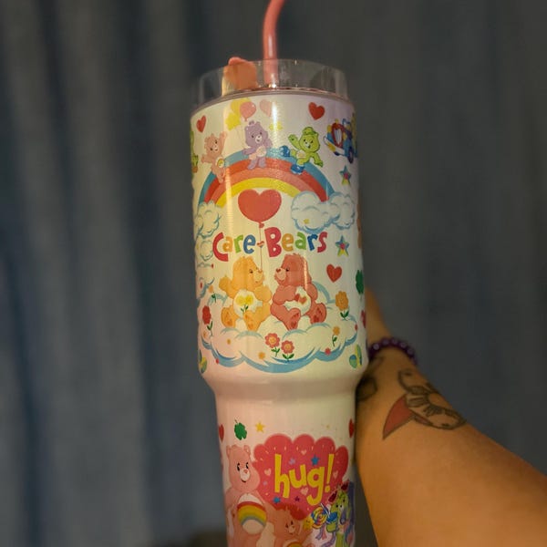 Rhinestone Heart 40oz Tumbler - Stainless Steel W/handle, Bling Dimond ...