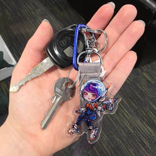 Mercy Overwatch 2 Keychain | 3" Double-sided Glitter Acrylic Charm ...