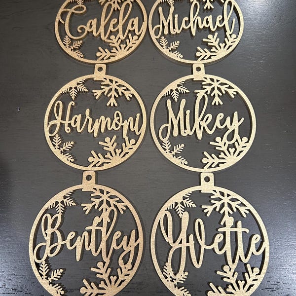 Custom Christmas Baubles Personalized CHRISTMAS Pendants in Wood ...