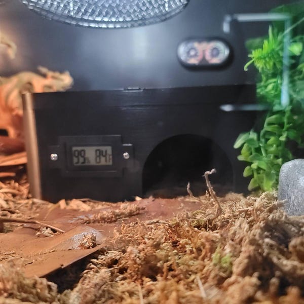 Reptile Humid Hide With Thermometer/hygrometer - Etsy