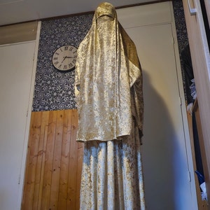 Silver Gray Afghan Burqa, Silk Khimar Cape, Niqab, Full Long Hijab - Etsy