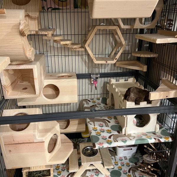 Chinchilla Step Tunnel Ledge Hide Kiln Dried Pine - Etsy