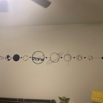 Planets Wall Decals Solar System Decals Space Wall Art Planets Wall ...
