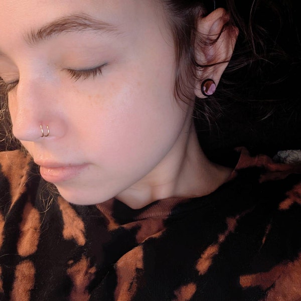 Silver Nose Ring, Size Options, Tiny Nose Hoop, Subtle Nose Hoop, Nose ...