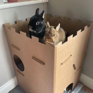 The Castle Corrugated Cardboard Castle for Bunny Rabbits & | Etsy UK