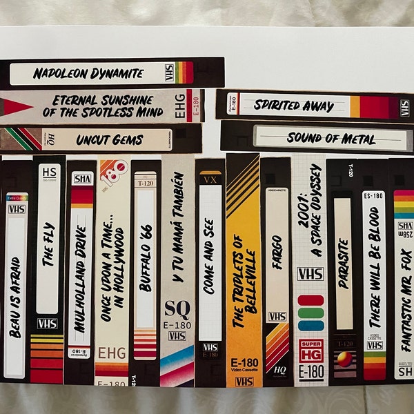 Personalised Retro Video Tape Print / Poster - Add Your Favourite X20 ...