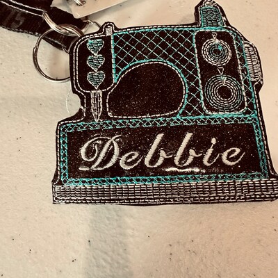 Sewing Machine Name Tag Embroidery Design for Embroidery Leather ...