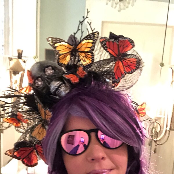Midnight Magic: Fairy Headpiece Dragonfly Butterfly Headband Silver ...