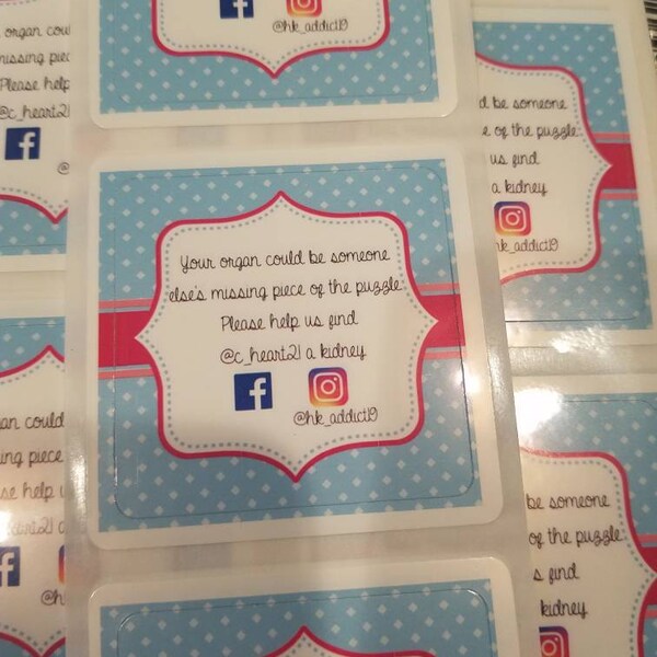 Custom Square Stickers, Personalized Logo Stickers, PRE MADE Design ...