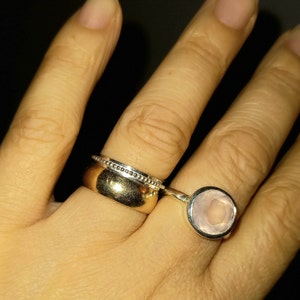 A Wide Silver Ringan Overlay Ring - Etsy