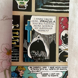 Moon Knight Random Bullshit Go Meme Custom Fan Made Enamel Pin 2.25 ...