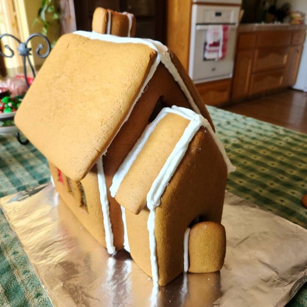 Gingerbread House Template Pattern, Instructions & Recipe “christmas ...