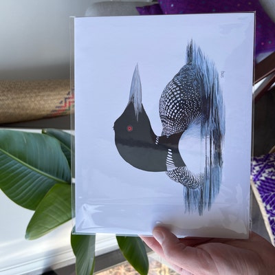 Loon, Original Waterbird Watercolor Art Print 8x10, by Shirley ...