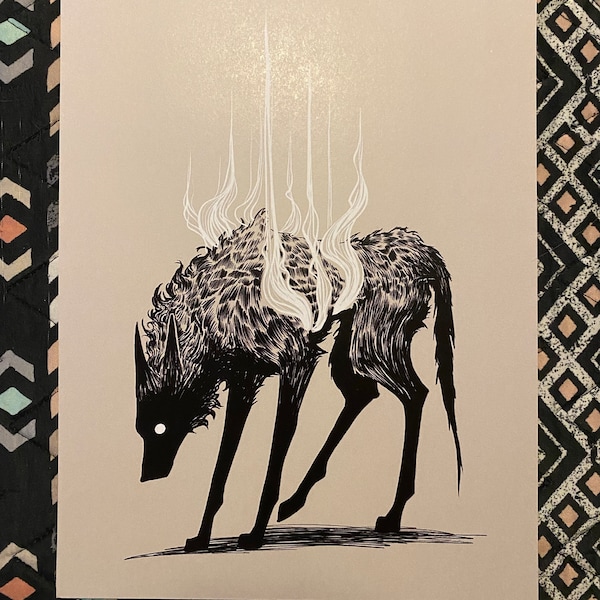 Deer Skull Mage Art Print / Crow Art Print / Art Print / Goth Art ...