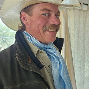 Cowboy Silk Scarves, Solid Wild Rags, Silk Hair Scarf, Western Fashion ...