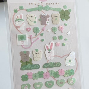 VOLZZI KOREAN STICKERS Adorable Cute Kawaii Korea Sticker Mini Bear ...