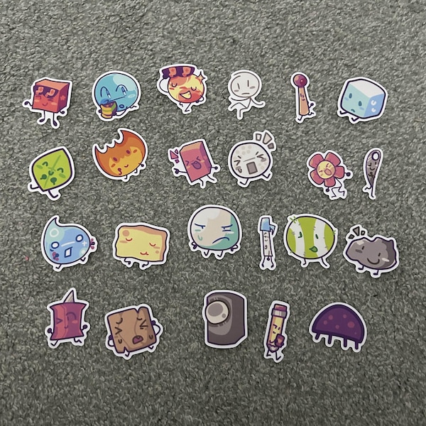2" Battle for Dream Island (BFDI) Stickers! - Etsy