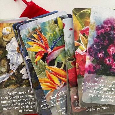 Flowers Oracle Deck. Watercolor Art - Etsy