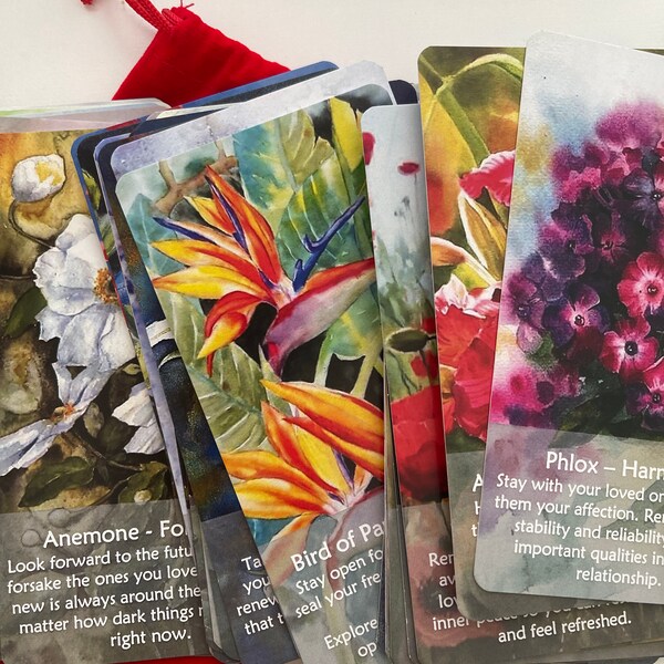 Flowers Oracle Deck. Watercolor Art - Etsy