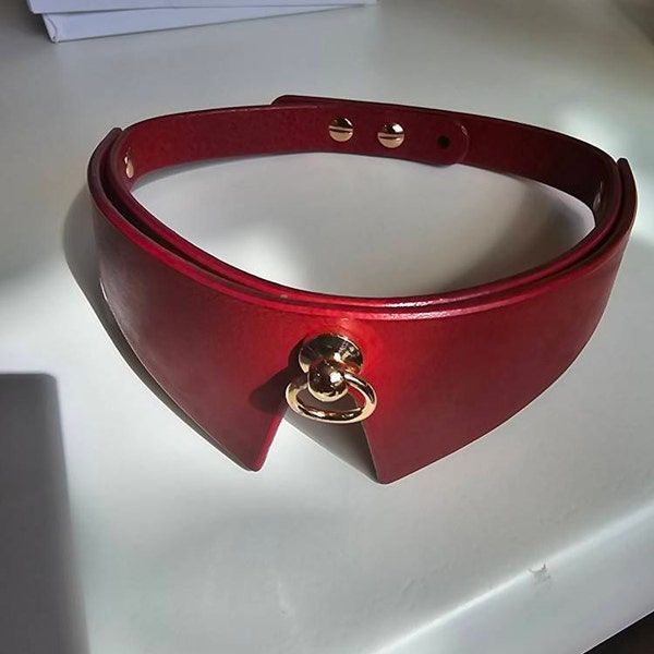 Premium Leather Posture Collar, Neck Corset, BDSM Leather Collar, Wide ...